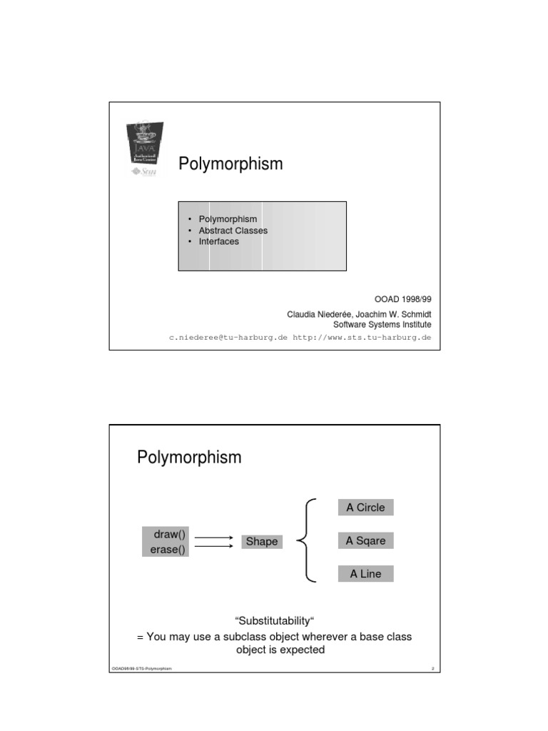 1 6 Polymorphism | PDF | Method (Computer Programming) | Interface ...