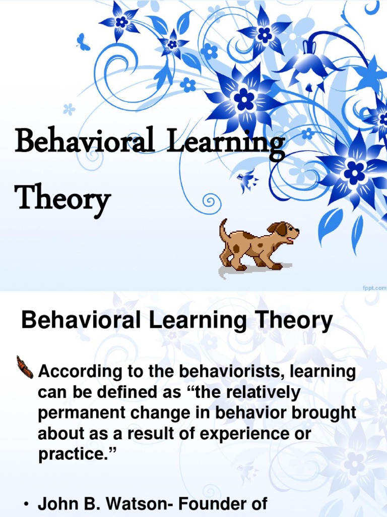 Behavioral Learning Theory | PDF | Behaviorism | Reinforcement