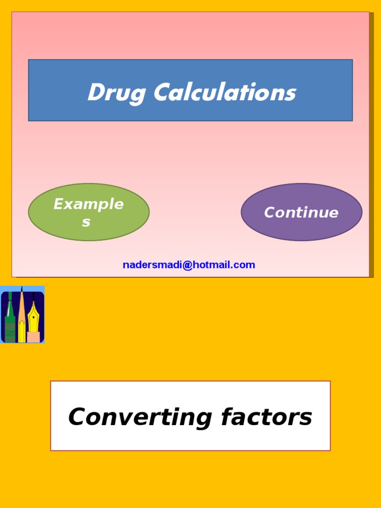 Drug Calculations | Intravenous Therapy | Dose (Biochemistry)