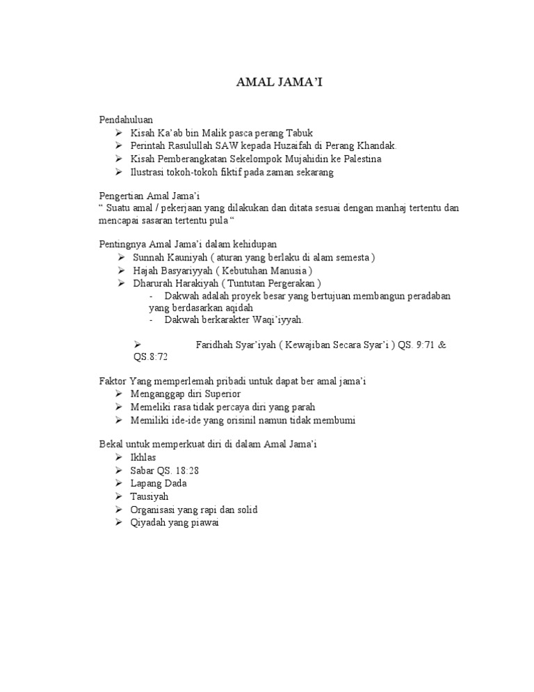 Amal Jama | PDF | Pengembangan Diri