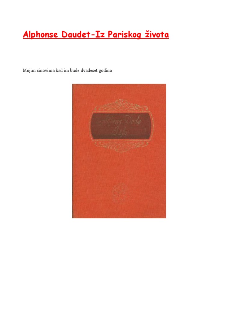 Alfons Dode - Iz Pariskog Života | PDF