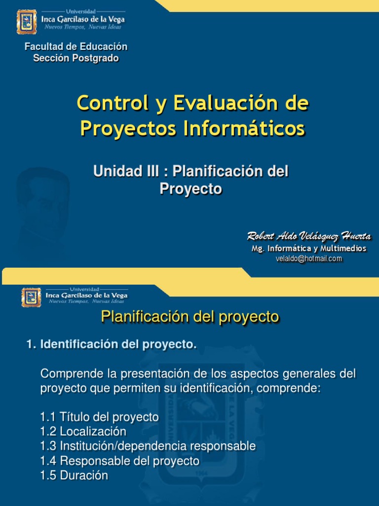 Planificacion Del Proyecto | PDF