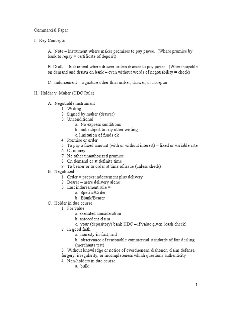 Commercial Paper Bar Outline | Government Information | Money