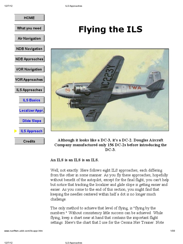 ILS Approaches | PDF | Altimeter | Instrument Flight Rules