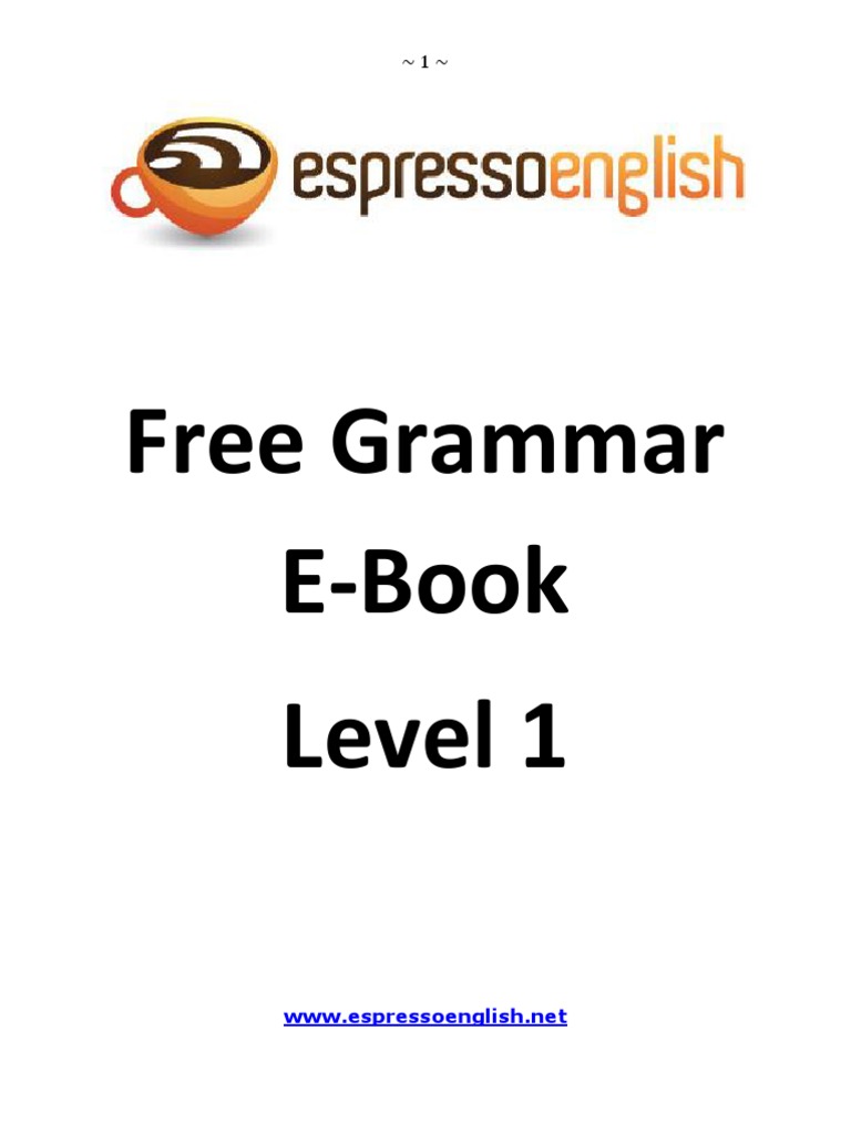 Free Level 1 English Grammar E-Book | PDF