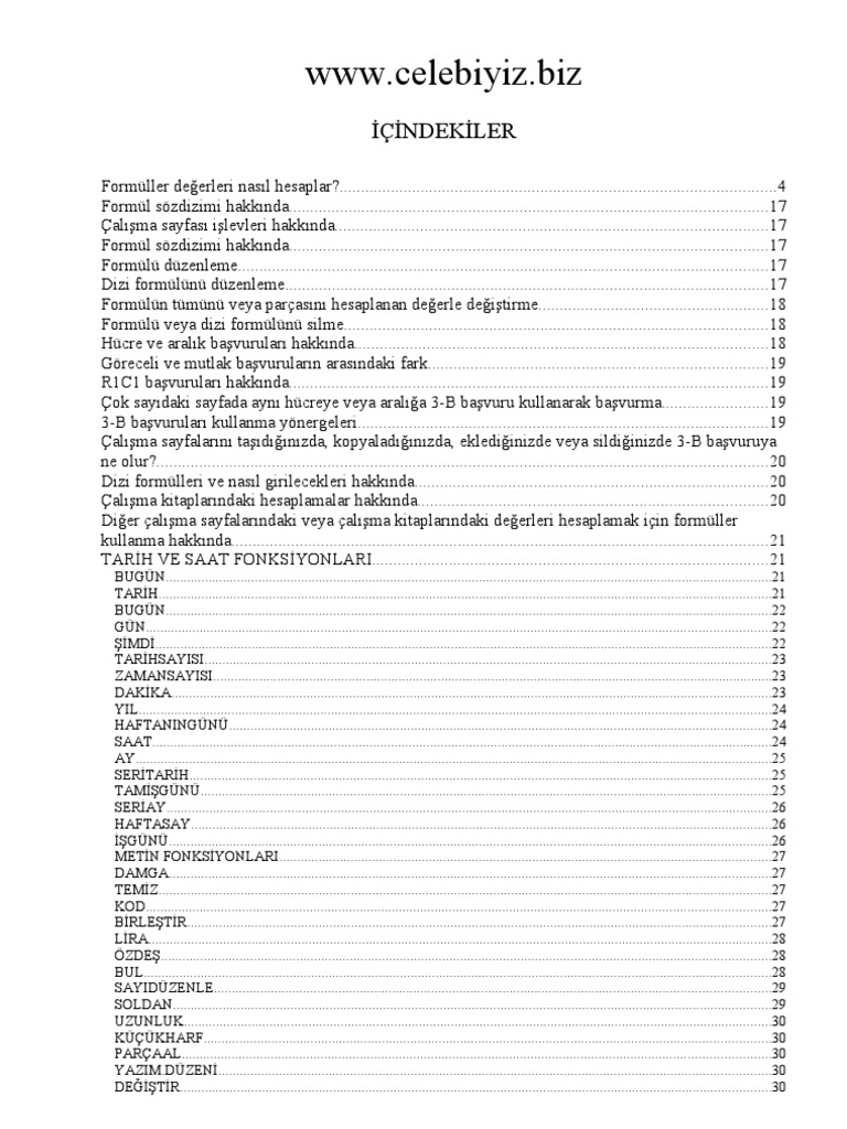 Excel Formuller | PDF