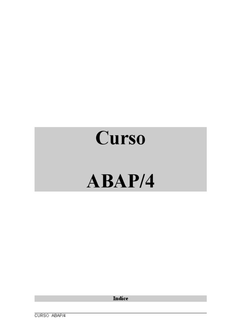 ABAP4 Manual Espanhol | PDF
