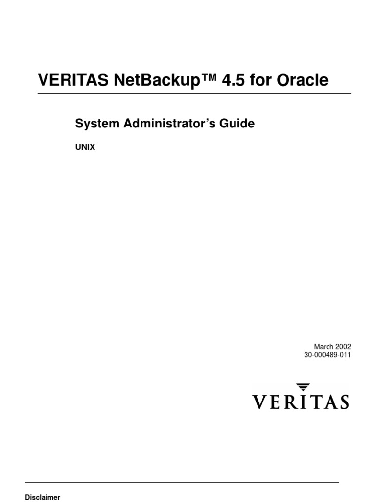 Veritas | PDF | Oracle Database | Backup