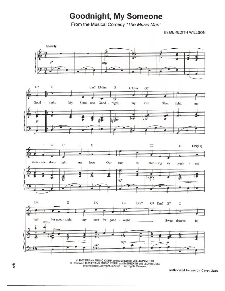 Music Man - Goodnight My Someone | PDF