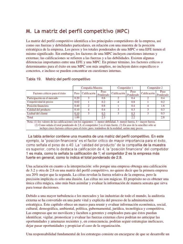 Matriz MPC | PDF | Mercado (economía) | Toma de decisiones