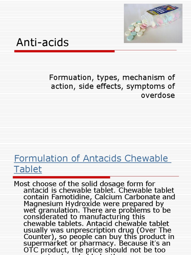 Anti Acids | PDF | Magnesium | Tablet (Pharmacy)