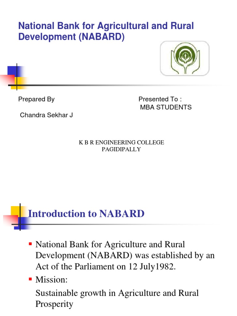 NABARD PPT | Agriculture | Economies