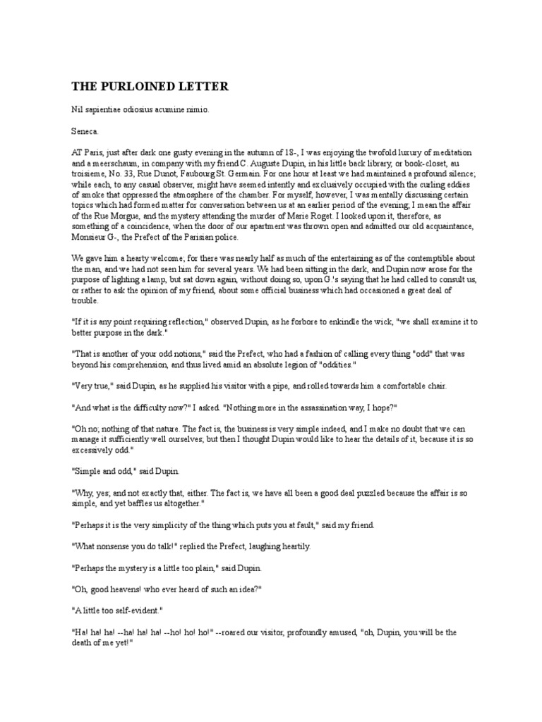 Purloined Letter | PDF | Mathematics | Teaching Mathematics