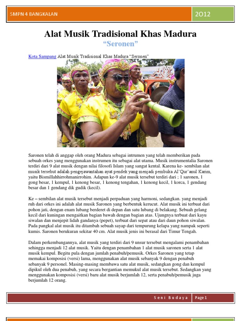 Madura | PDF | Ilmu Sosial | Seni