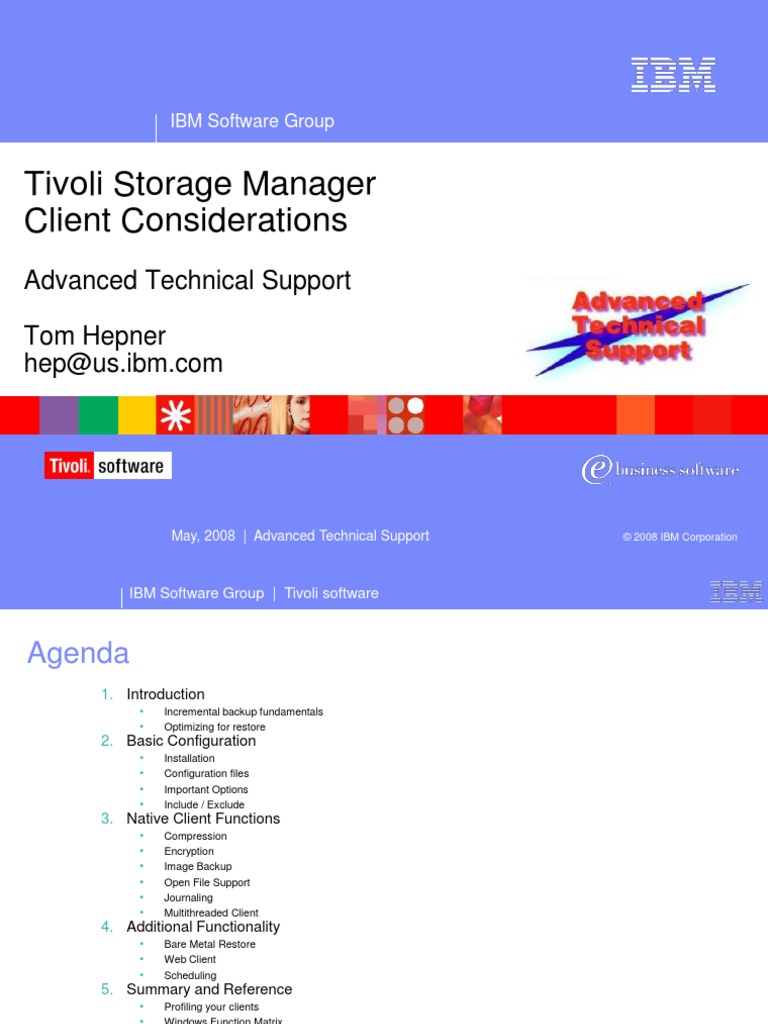 TSM ClientConsiderations | PDF | File System | Backup