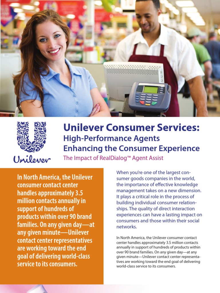 Unilever Consumer Services:: High-Performance Agents Enhancing The ...