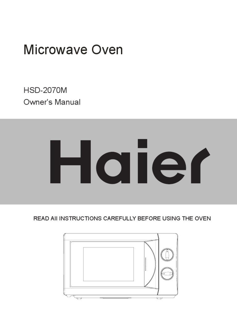 HSD-2070M User Manual in E | PDF | Oven | Ac Power Plugs And Sockets