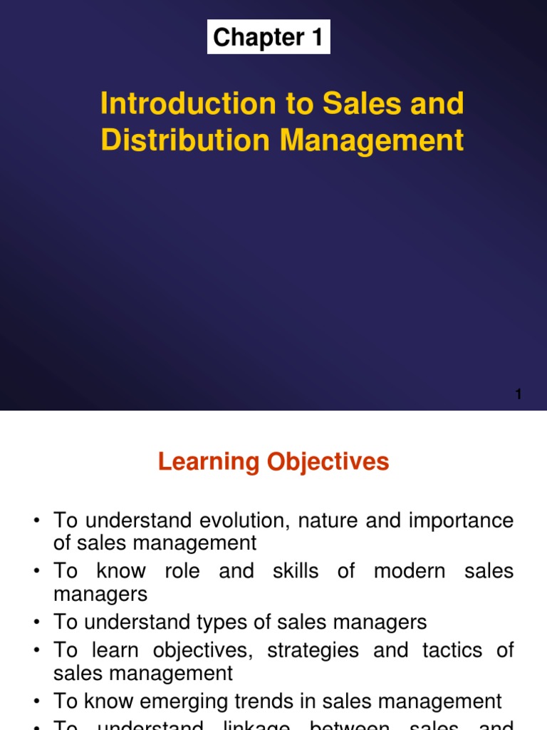Sales and Distribution Management | PDF | Sales | Strategic Management