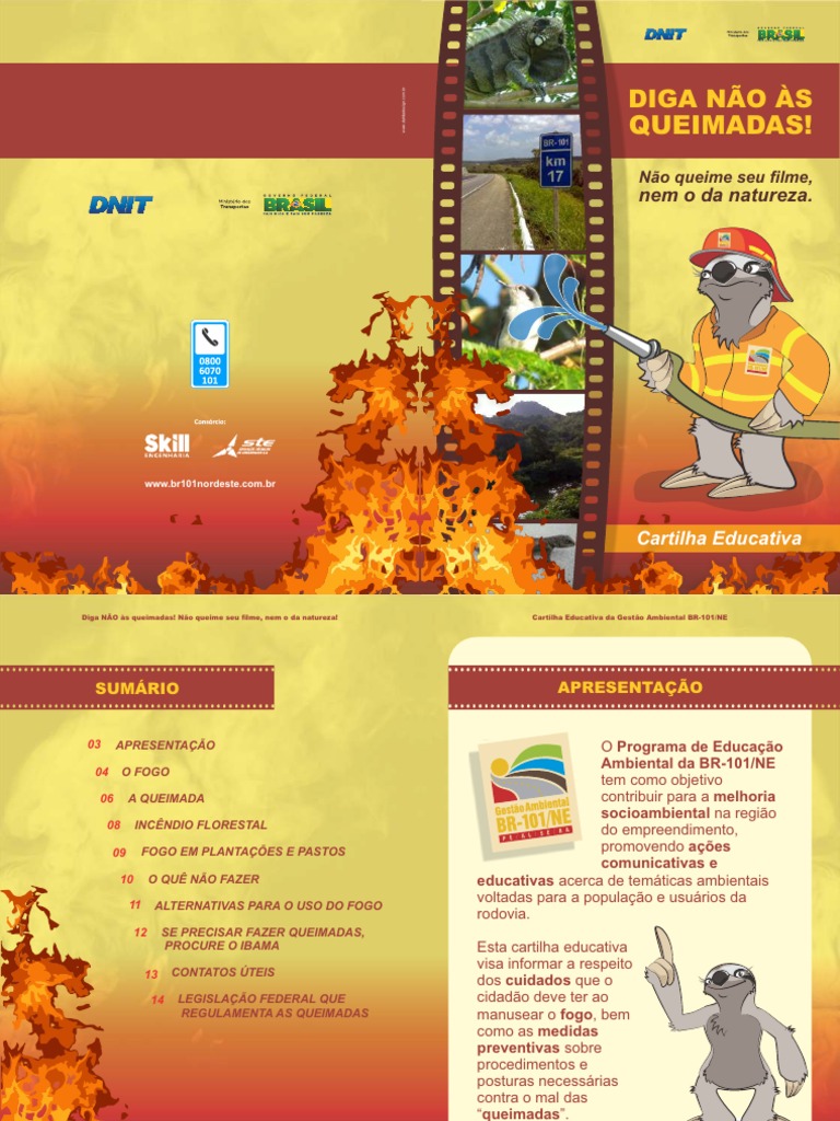 Cartilha Educativa Tema Queimadas | PDF | Incêndios | Incêndios