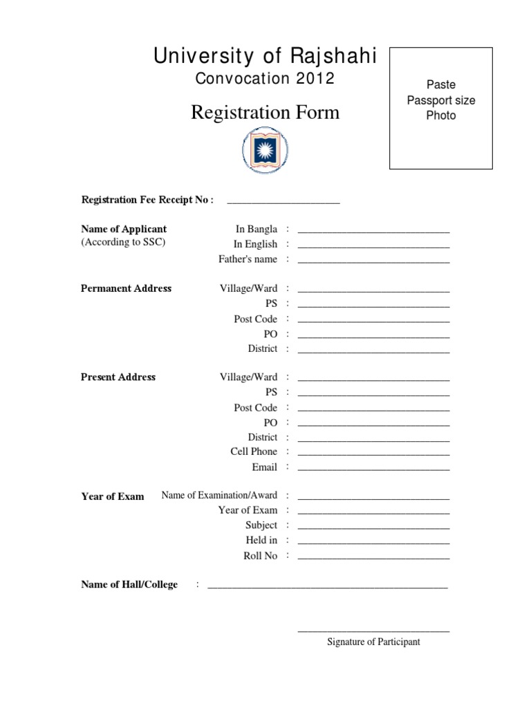 Convocation Form | PDF | Career & Growth