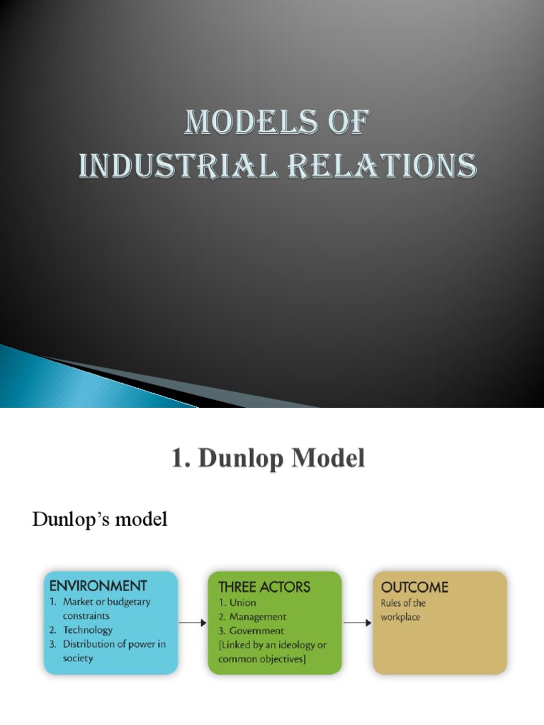 Models of Industrial Relation | PDF | Industrial Relations | Trade Union