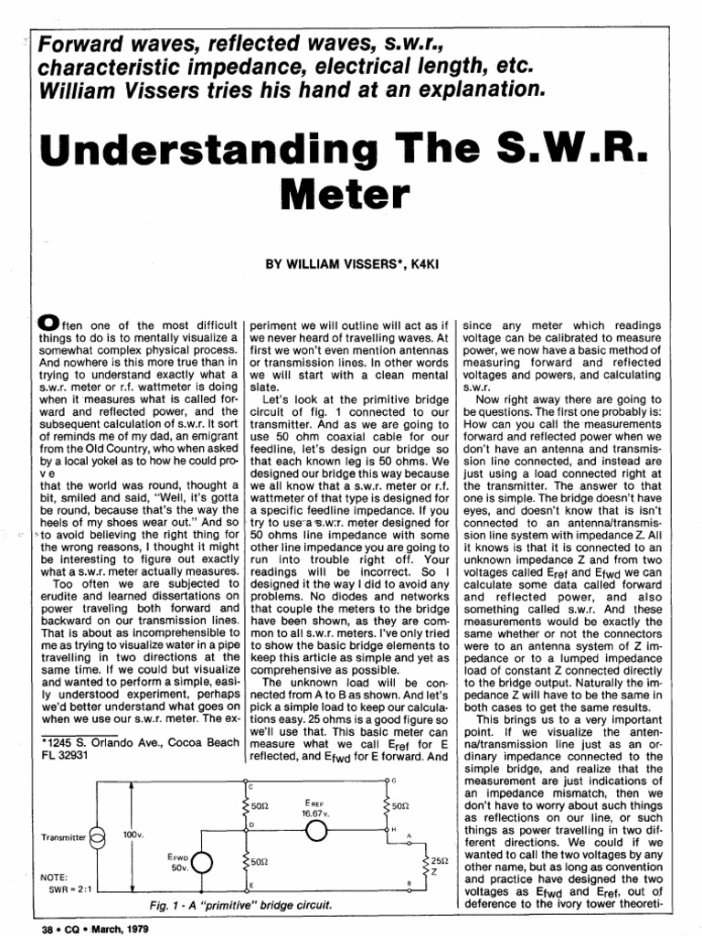 Understanding The S.W .R. Meter: at An | PDF | Manufactured Goods | Force