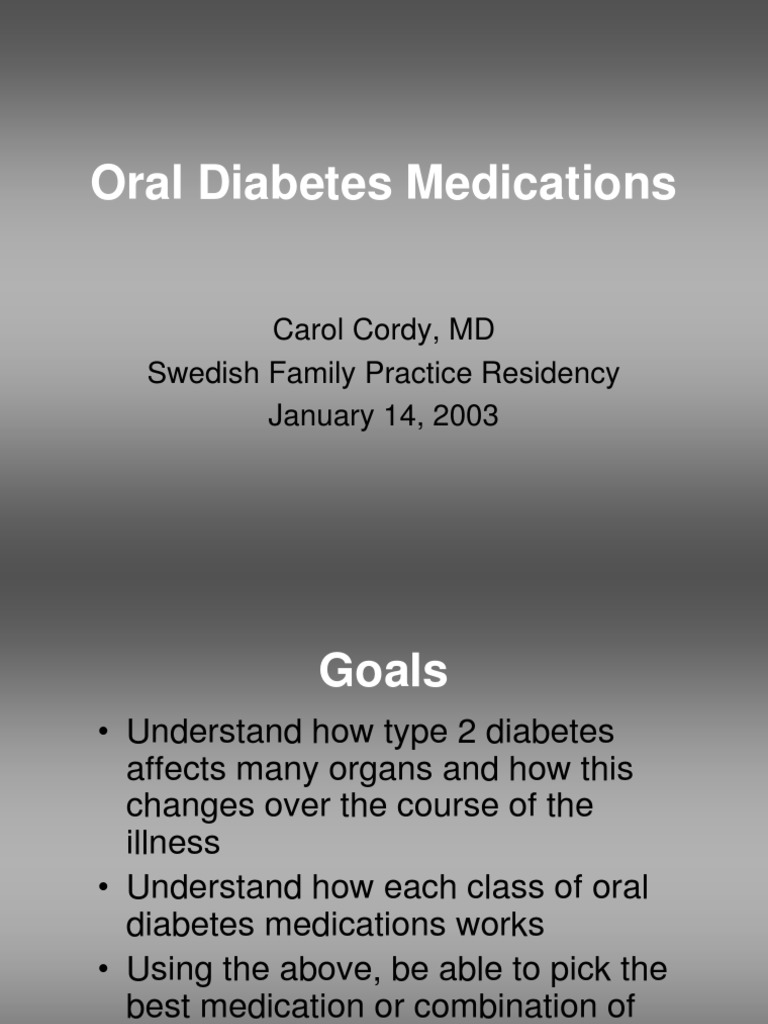 Oral Diabetic Medication | PDF | Diabetes | Insulin Resistance