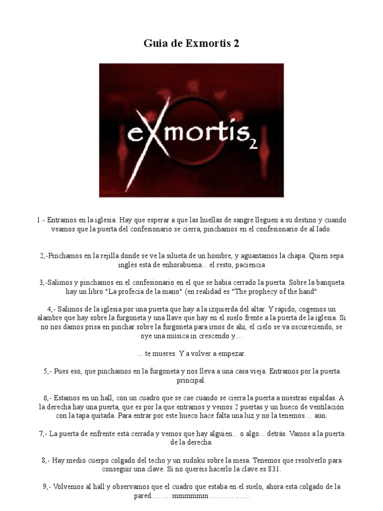 Guia Exmortis 2 | PDF | Ocio