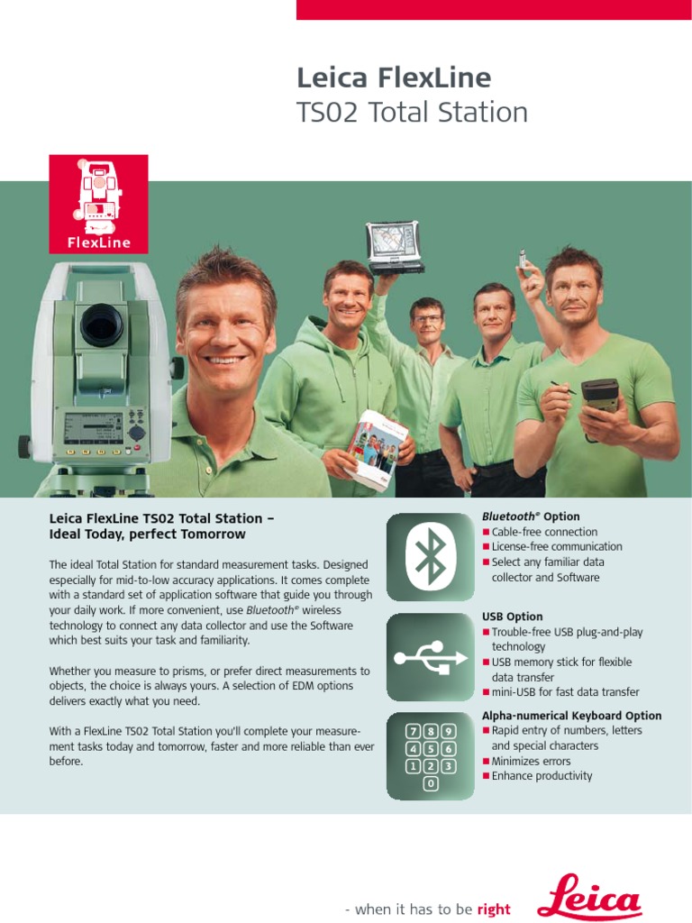 Ts02 Total Station Leica Flexline Pdf Computer Keyboard Usb