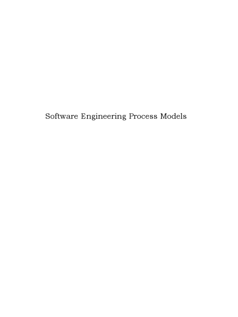 An Overview of Common Software Engineering Process Models: Waterfall ...