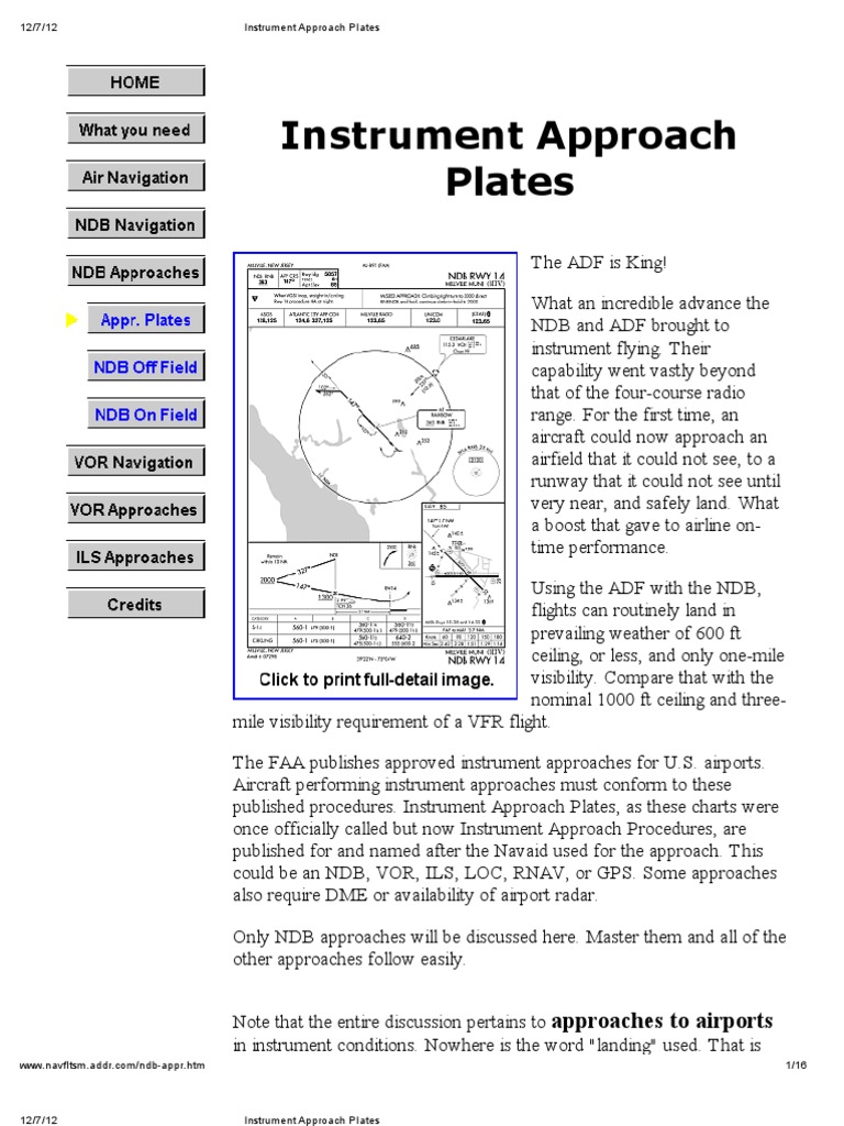Instrument Approach Plates | PDF | Instrument Flight Rules | Air ...