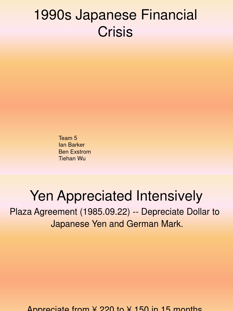 1990s Japanese Financial Crisis Explained | PDF | 1997 Asian Financial ...