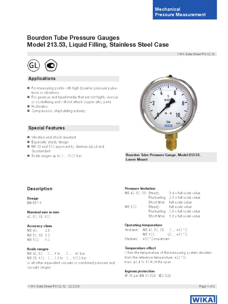 Pressure Gauge | PDF | Pressure Measurement | Building Engineering