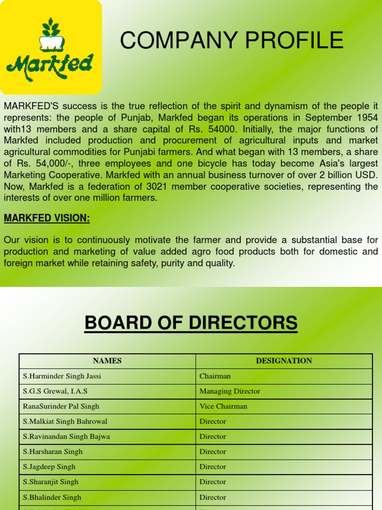 On Markfed | PDF | Agriculture | Brand