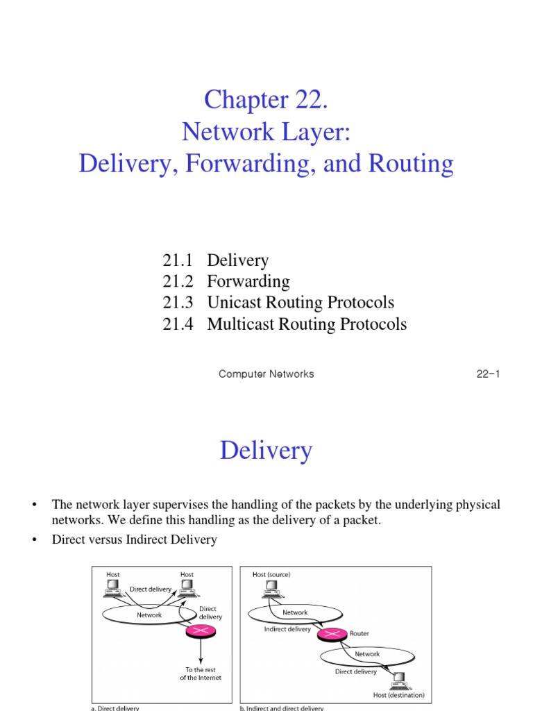 Network Layer: Delivery, Forwarding, and Routing | PDF | Routing ...