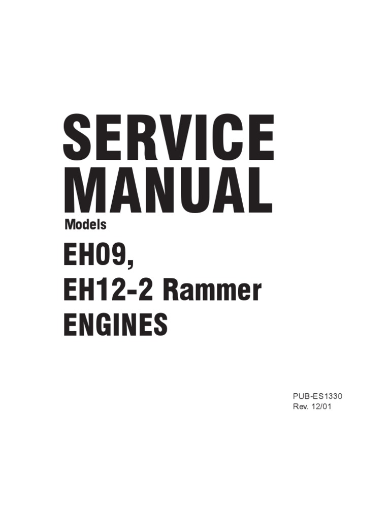 Service Manual: EH09, EH12-2 Rammer Engines | PDF | Internal Combustion ...