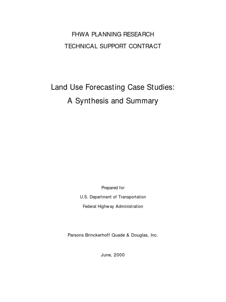 Land Use Forecasting | PDF | Forecasting | Economic Model