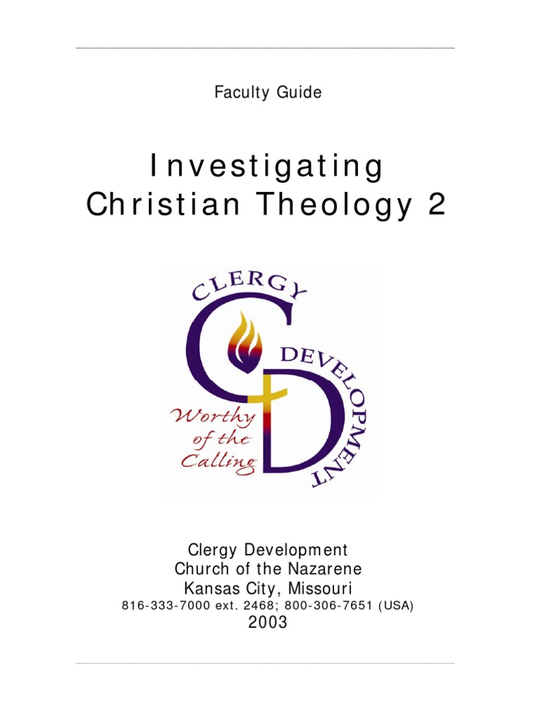 Investigating Christian Theology II Instructor Guide | PDF | Lesson ...