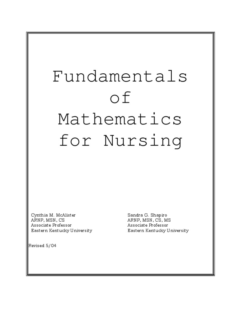 Nursing Math | Download Free PDF | Fraction (Mathematics) | Division ...