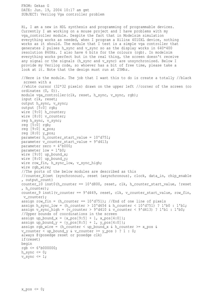 Verilog | PDF | Rgb Color Model | Computer Hardware