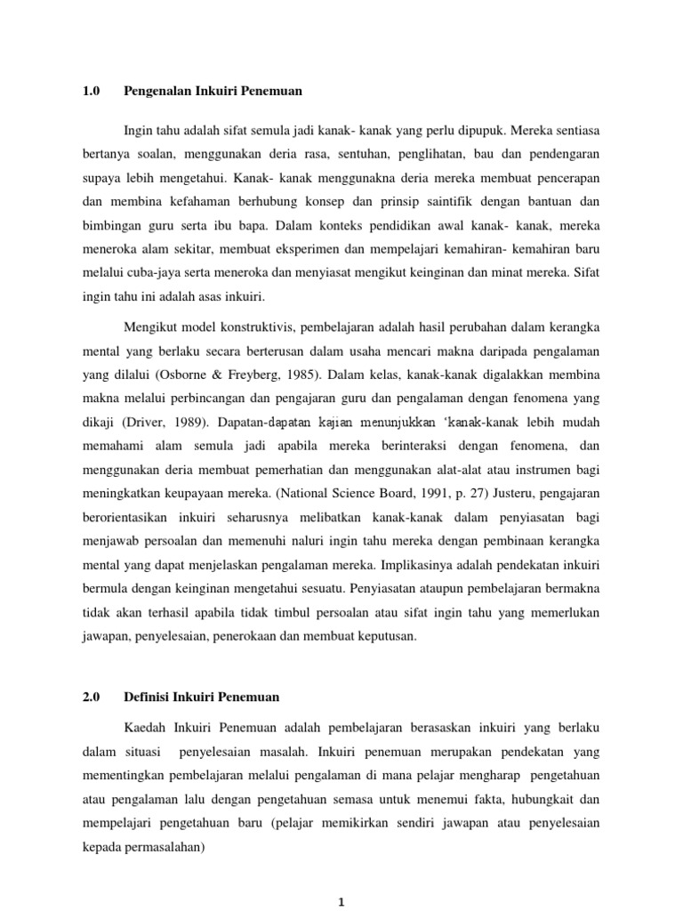 Pendekatan Inkuiri Dan Masteri | PDF | Karier & Perkembangan