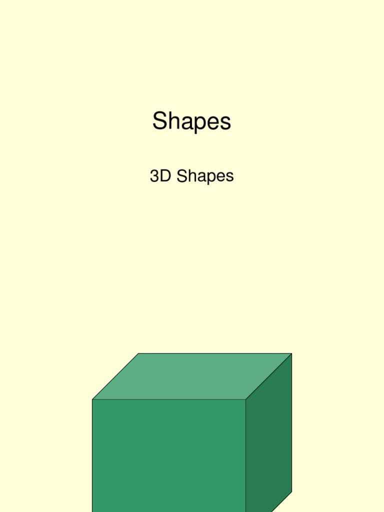 Understanding 3D Shapes | PDF