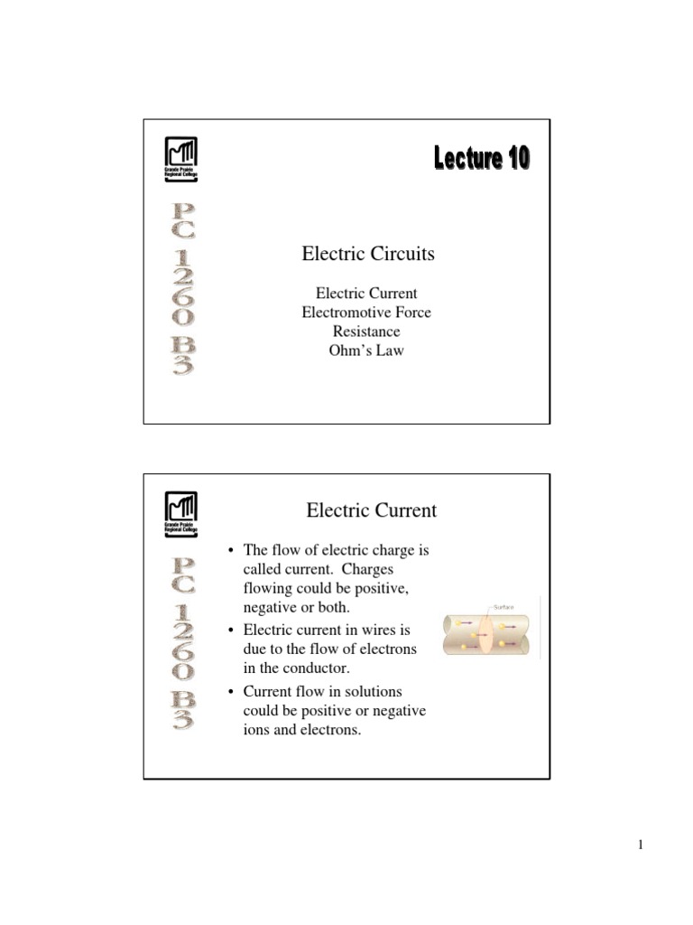 Powerpoints Electric Circuits | PDF | Electric Current | Electricity