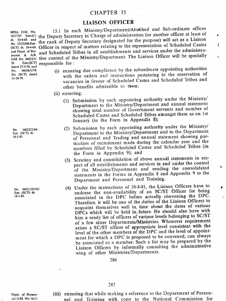 Liaison Officer Chapter-15 | Public Administration | Justice