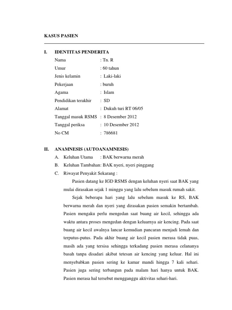 Presentasi Kasus Vesikolithiasis | PDF | Kesehatan Holistik | Gaya Hidup