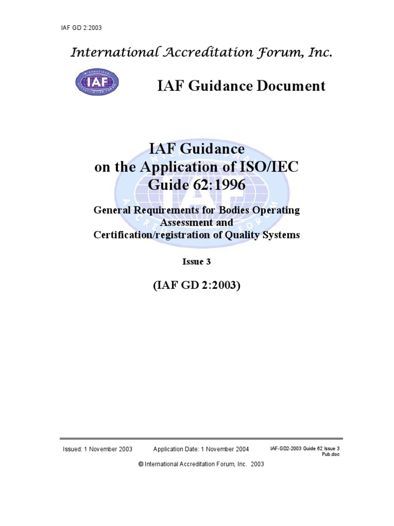 IAF Guidance Document: International Accreditation Forum, Inc | PDF ...