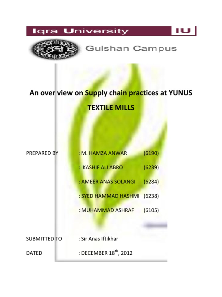 SCM Final Report | Download Free PDF | Inventory | Supply Chain