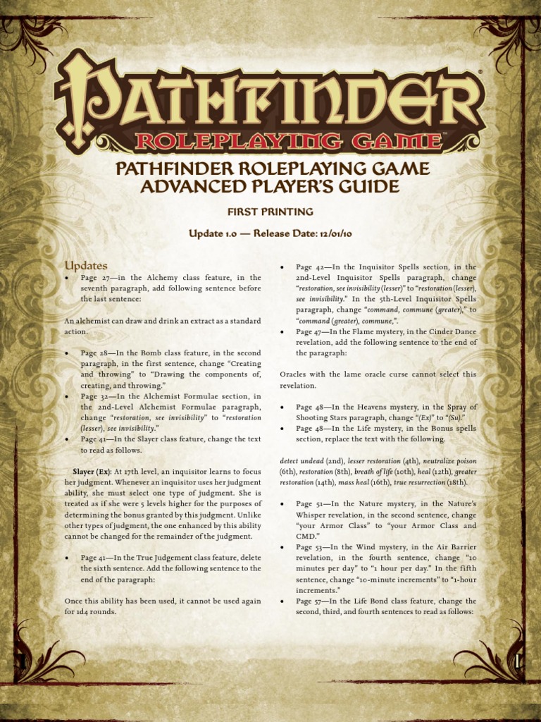 Advanced Players Guide Errata | PDF | Copyright | License