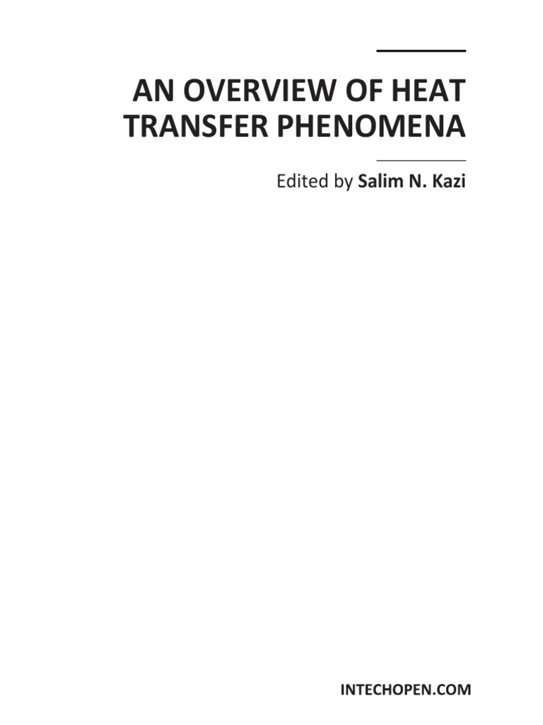 An Overview of Heat Transfer Phenomena | PDF | Heat Transfer | Thermal ...