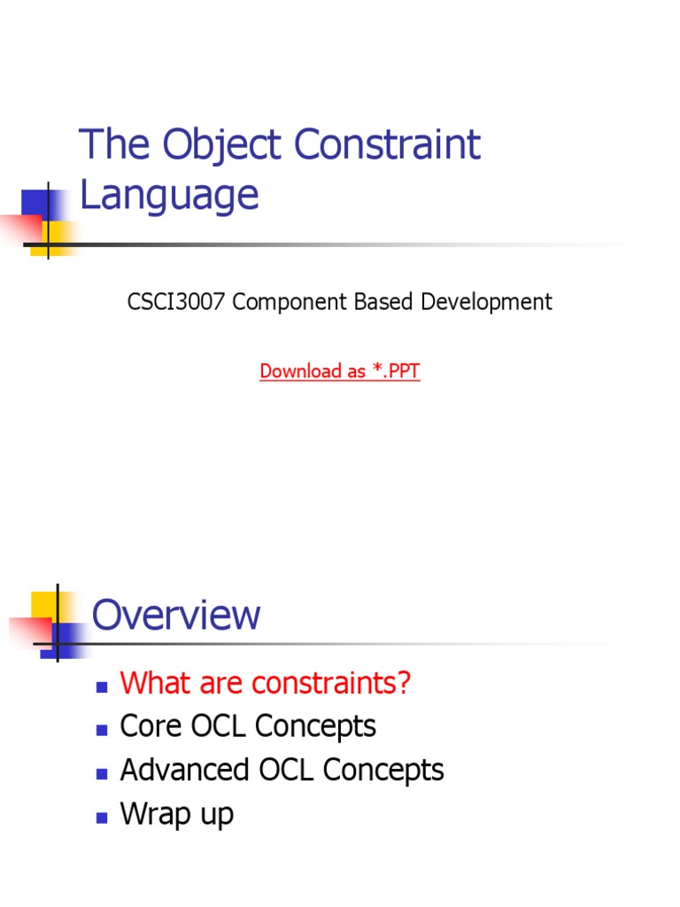 Ocl Pdf Unified Modeling Language Object Management Group